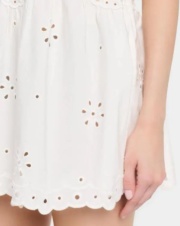 Retrofete Beranice Embroidered Halter Mini Dress