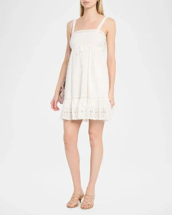 Ulla Johnson Nerelle Cotton Eyelet Mini Dress