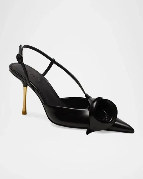 Cult Gaia Calla 85mm Slingback Pumps - Black