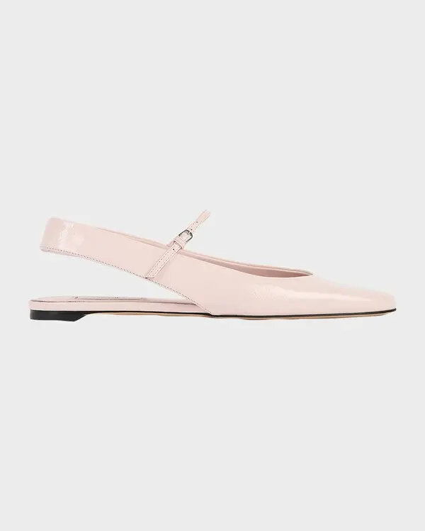 TOTEME Nappa Leather Slingback Mary Jane Ballerina Flats