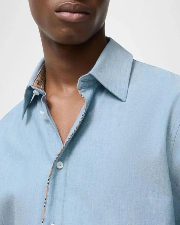 Burberry Apos;s Check-trimmed Cotton Shirt