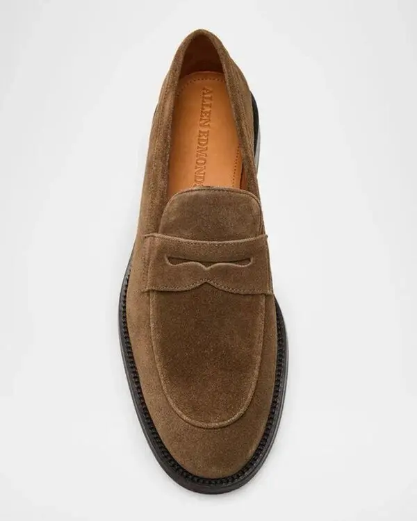 Allen Edmonds Como Suede Penny Loafers