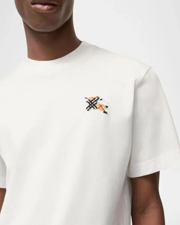 Burberry Apos;s Seth Slim-fit Check Ekd Cotton T-shirt