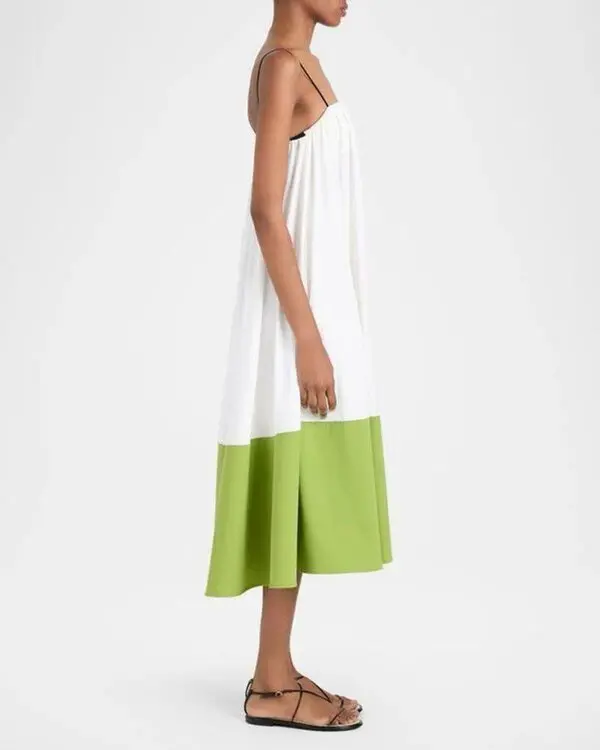 Proenza Schouler White Label Saria Crepe Jersey Midi Dress - White/appl