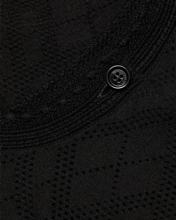 Burberry Pandora Check-knit Wool-silk Cardigan - Black