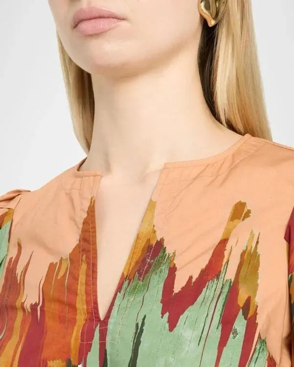 Ulla Johnson Florielle Floral Cotton Top - Agate