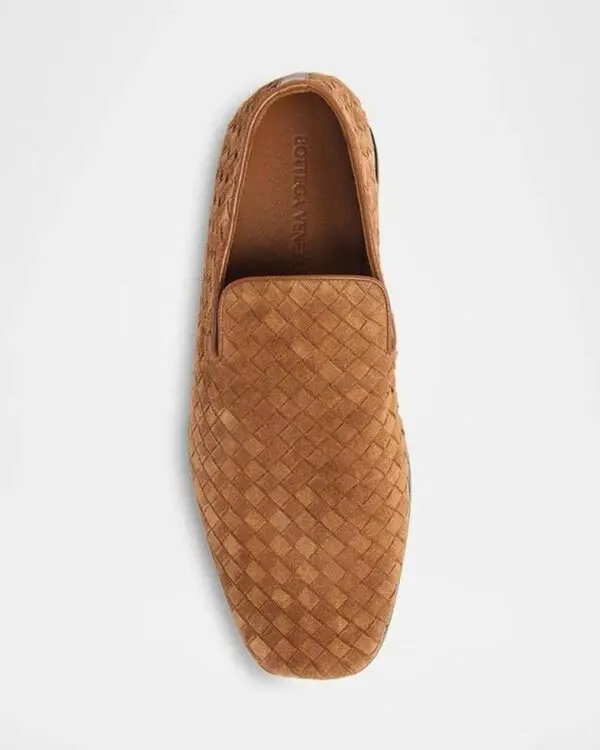 Bottega Veneta Apos;s Palazzo Intrecciato Suede Loafers