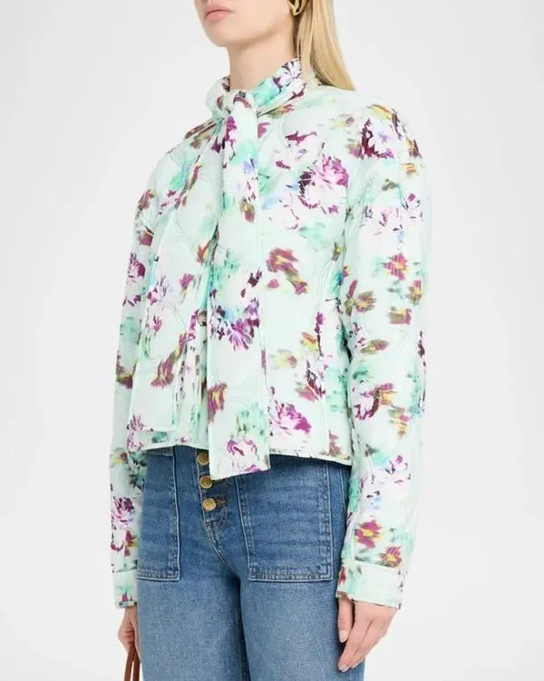 Ulla Johnson Lilith Quilted Silk Scarf Jacket