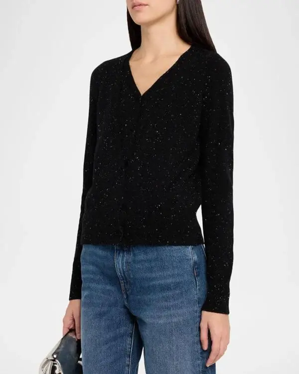 Kobi Halperin Heather Shimmer Cashmere Sweater - Heather Bl