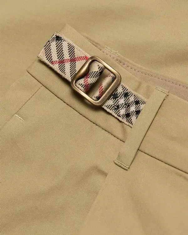 Burberry Raina Pleated Buckle Shorts