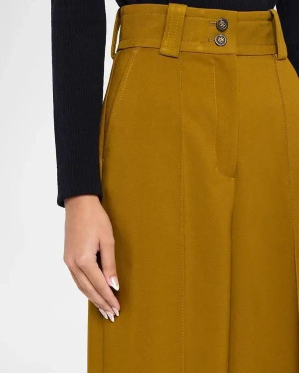 Zimmermann Valiant Wide-leg Pants - Chartreuse