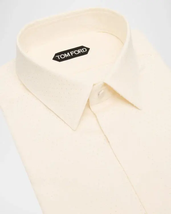TOM FORD Apos;s Tonal Polka Dot Lyocell Dress Shirt