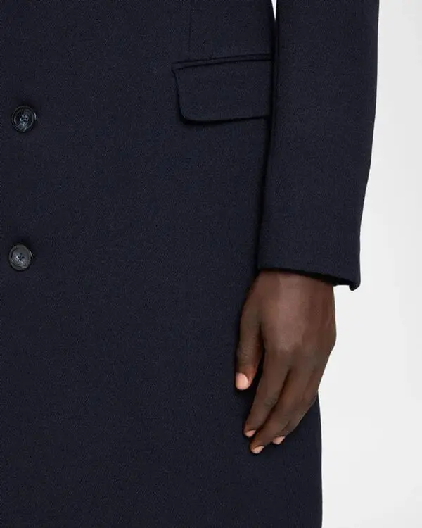 Emporio Armani Apos;s Single-breasted Wool Twill Top Coat