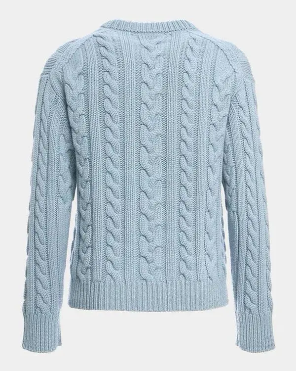 Malo Cable-knit Cashmere Crewneck Sweater