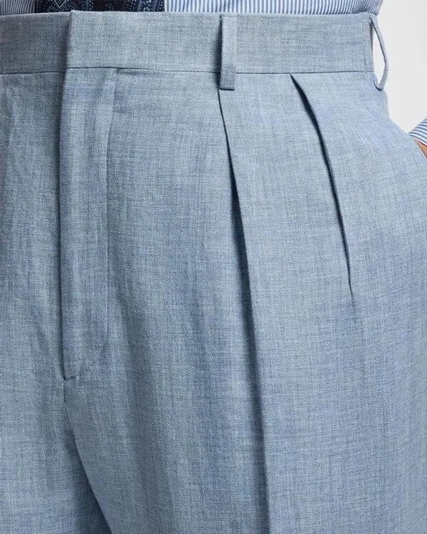 Ralph Lauren Purple Label Apos;s Hand-tailored Linen-blend Trousers