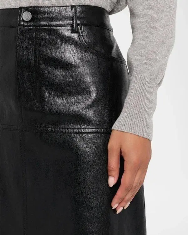 Kobi Halperin Leslie Faux-leather Pencil Skirt - Black