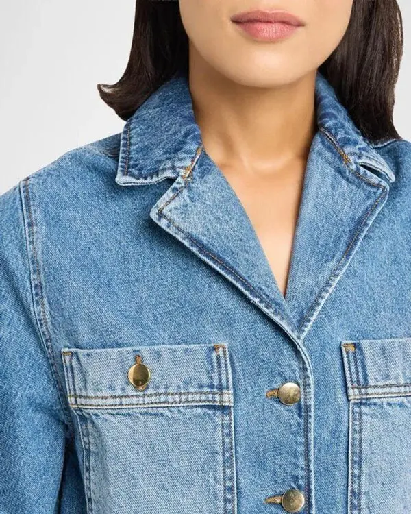 Officine Générale Enna Wash Cotton Denim Shirt