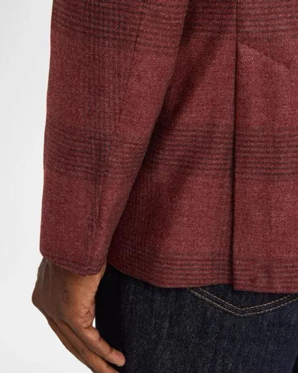 Brunello Cucinelli Apos;s Plaid Wool-cashmere Single-breasted Sport Coat