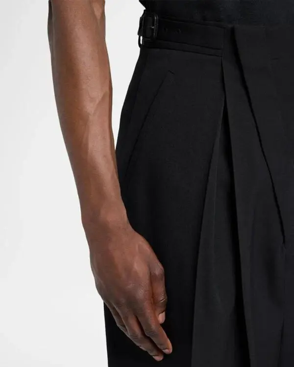 Bottega Veneta Apos;s Asymmetric High-rise Pleated Wool Trousers