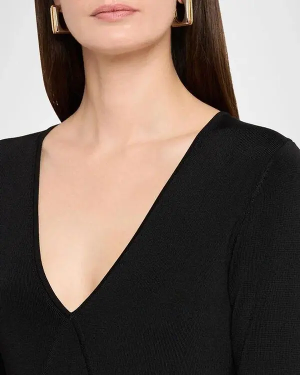 TOCCIN Evelina Long-sleeve Fringe Dress