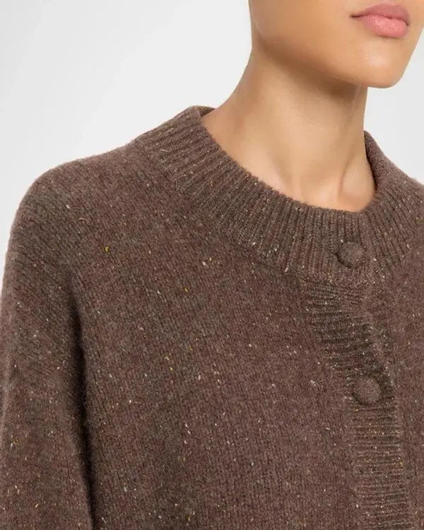 FRAME Flecked Wool-cashmere Cardigan