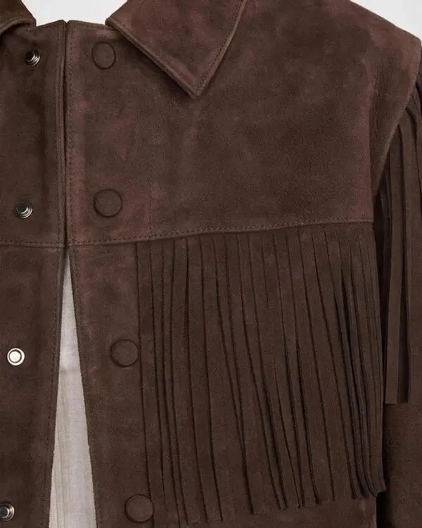 FRAME The Suede Rodeo Jacket - Chestnut