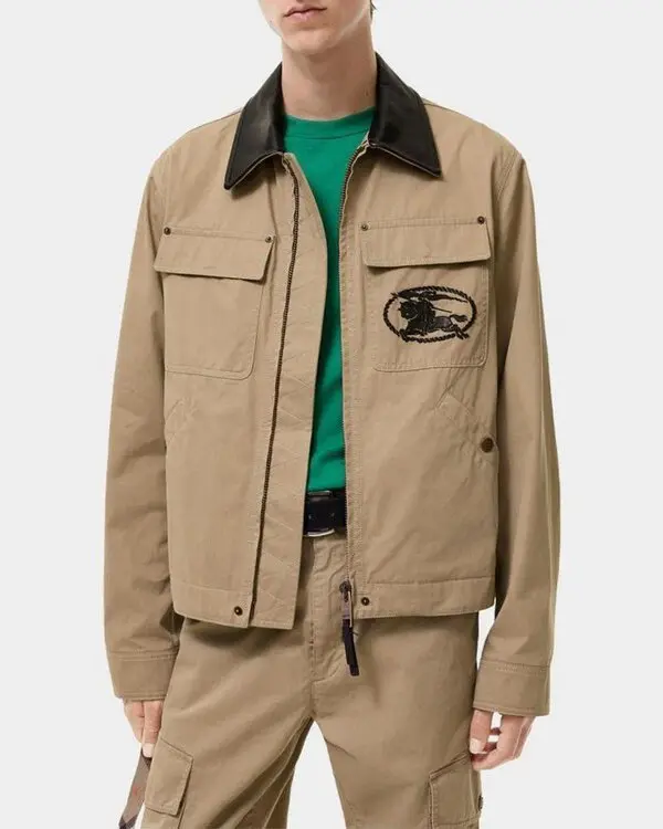 Burberry Apos;s Westley Logo Embroidered Cotton Jacket