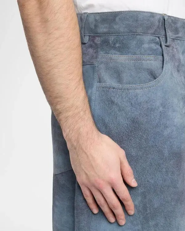 Bottega Veneta Apos;s Cloudy Tapered Fit Suede Trousers