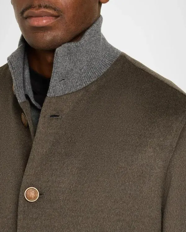 Brunello Cucinelli Apos;s Wool Button-front Blouson
