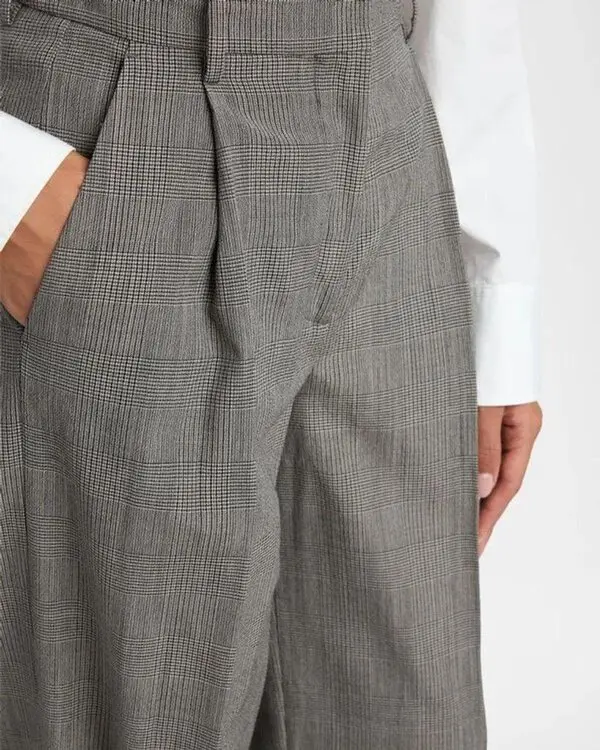 GOLDEN GOOSE Journey Prince Of Wales Wool Pants
