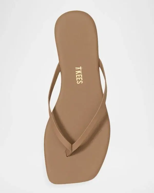 Tkees Lily Leather Square-toe Thong Sandals