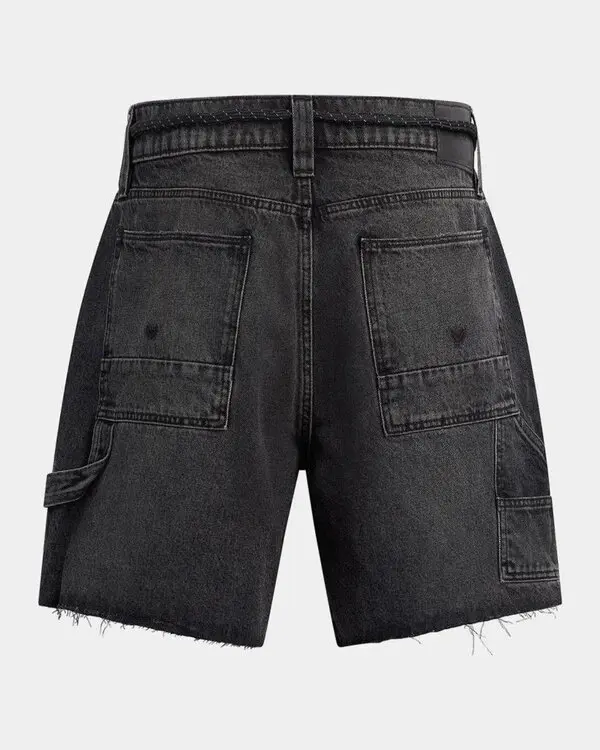 Hudson Jeans Apos;s & Apos;s Black Denim Belted Carpenter Shorts