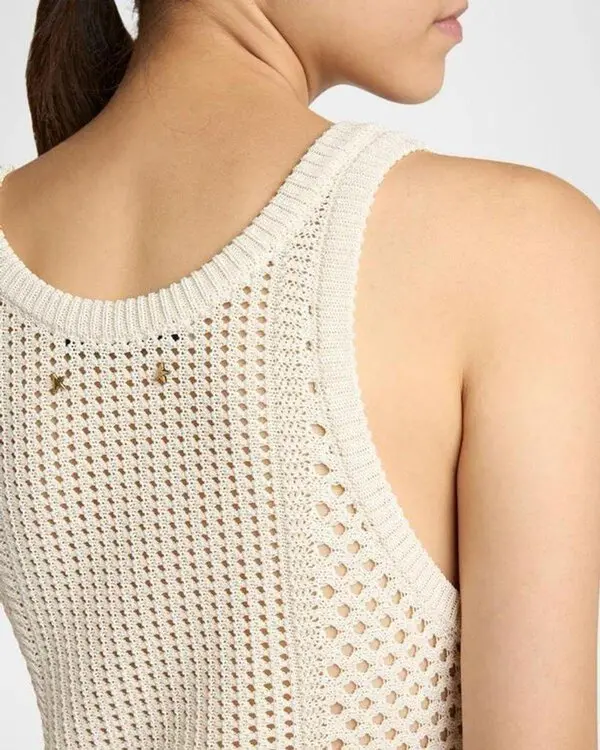 GOLDEN GOOSE Journey Open-knit Tank Top - Papyrus