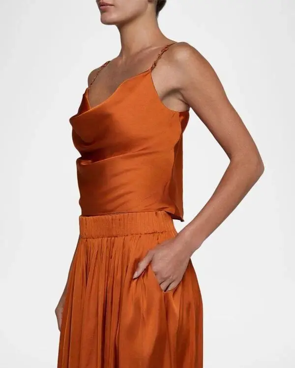 L & APOS;AGENCE Calista Horsebit-strap Satin Camisole