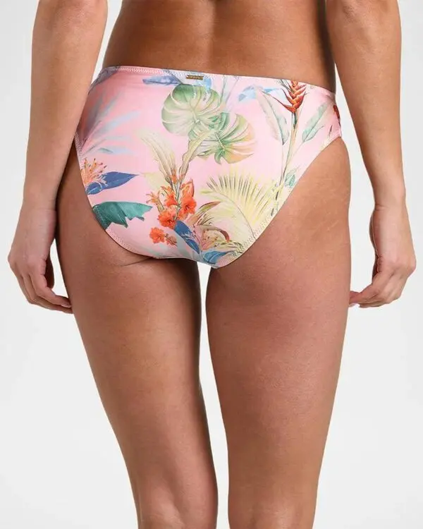 L & APOS;AGENCE Nicole Palm-print Bikini Bottoms