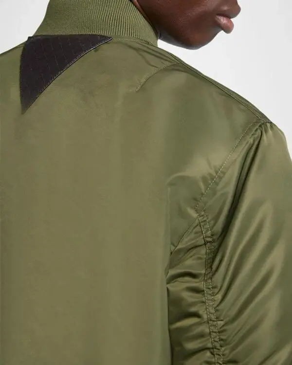 Bottega Veneta Apos;s Intrecciato-patch Nylon Bomber Jacket