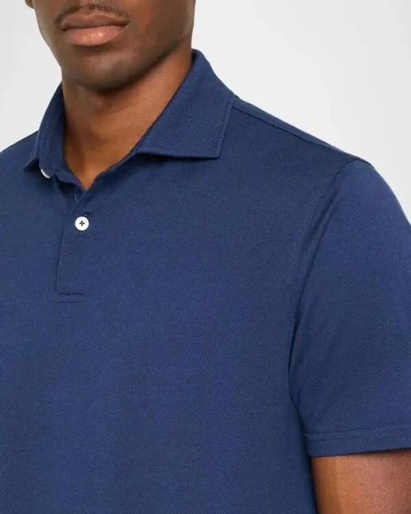 Peter Millar Apos;s Crown Micro-chevron Cotton-stretch Polo Shirt