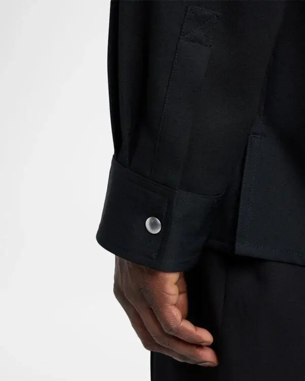 Bottega Veneta Apos;s Oversized Wool Flap-pocket Shirt Jacket