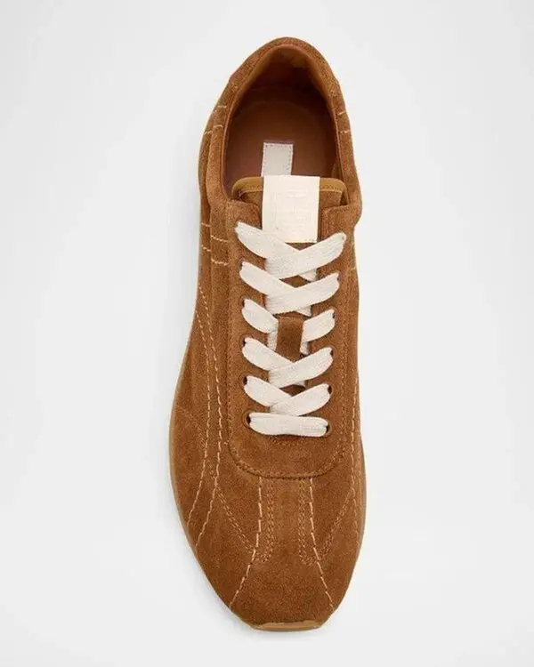 TOTEME Flex Suede Low-top Sneakers - Copper