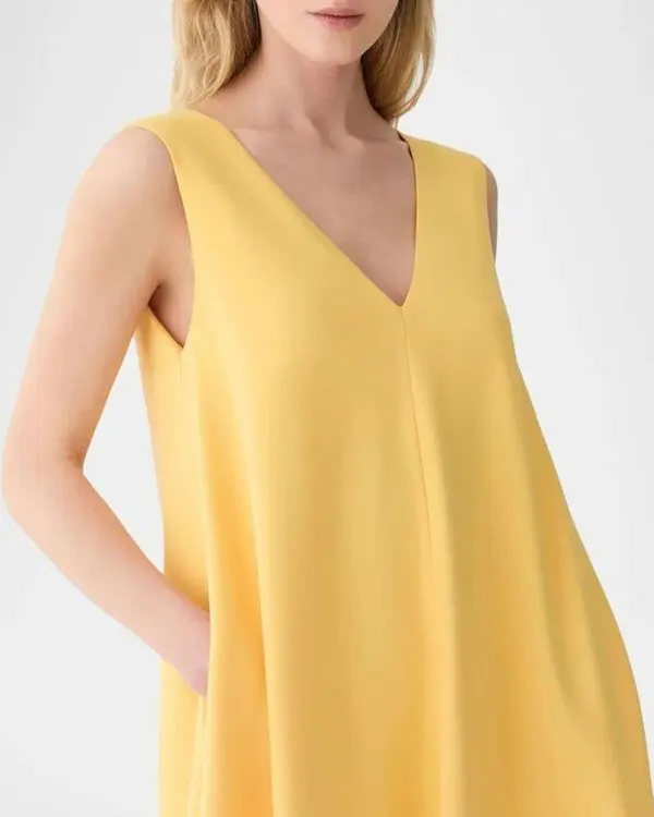 Lafayette 148 New York Sleeveless Viscose-silk Trapeze Maxi Dress - Daisy
