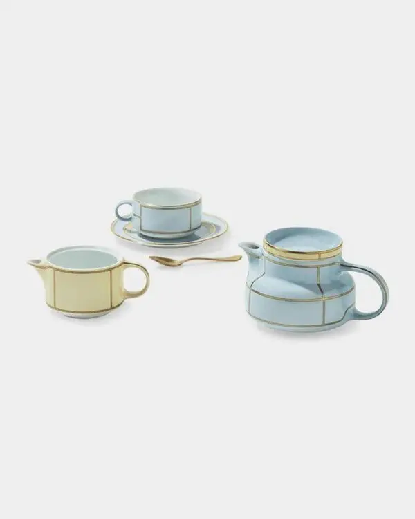GINORI 1735 Diva Colonna Teapot With Cover, Celeste
