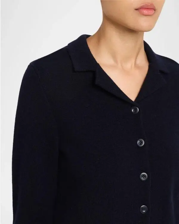 Vince Double-face Wool Cardigan - Coastal