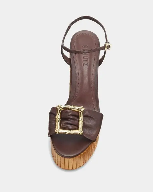 Schutz Enola 120mm Leather Platform Sandals