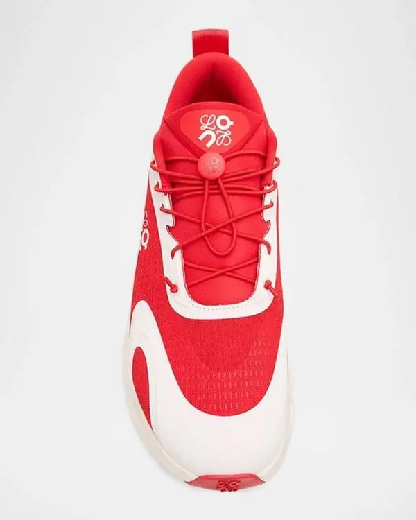 Loewe X On & Apos;s Cloudsolo Mesh Runner Sneakers - Red/eggshe