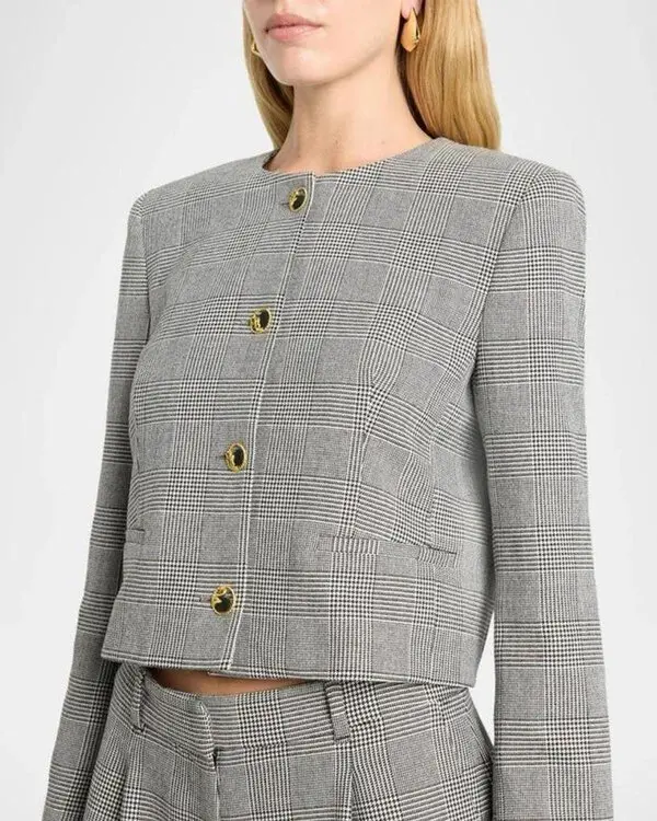 Tanya Taylor Lois Glen Plaid Blazer