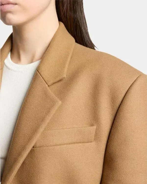 Balenciaga Single-breasted Wool Long Tailored Coat - Teak