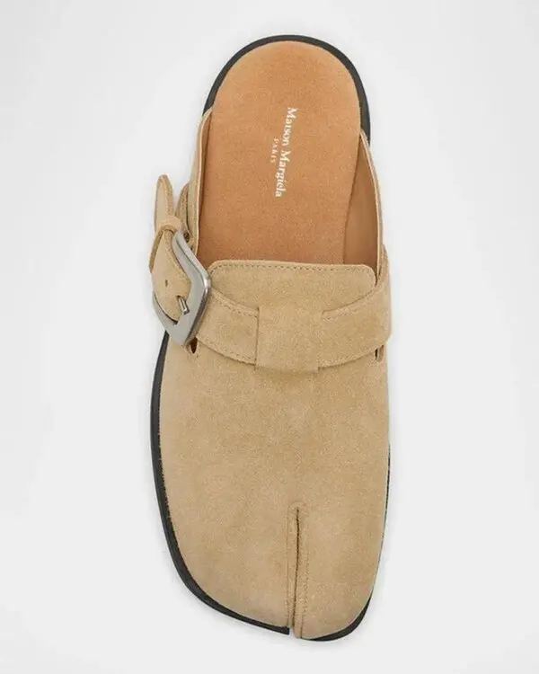 MAISON MARGIELA Tabi Suede Daily Mules - Khaki