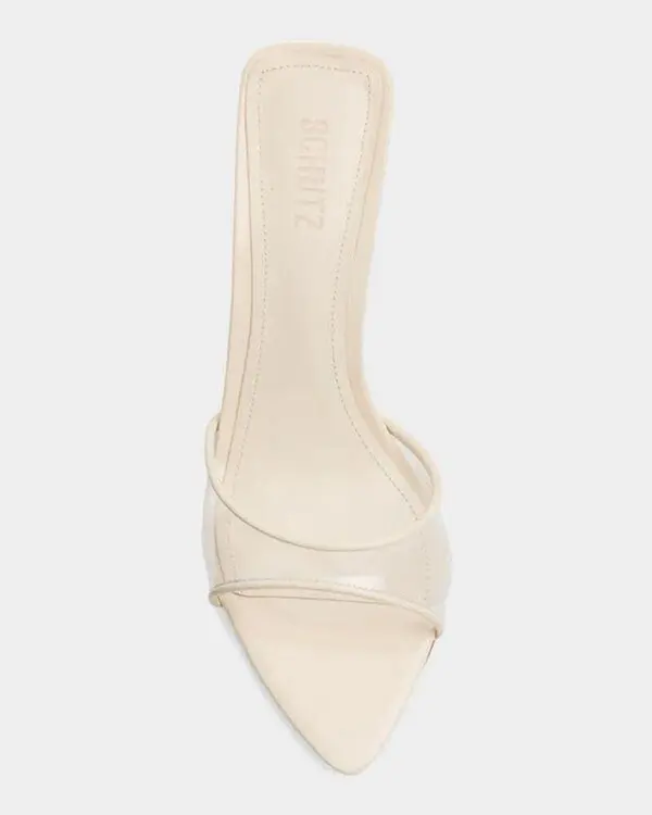 Schutz Elodie Vinyl 75mm Patent Leather Sandals
