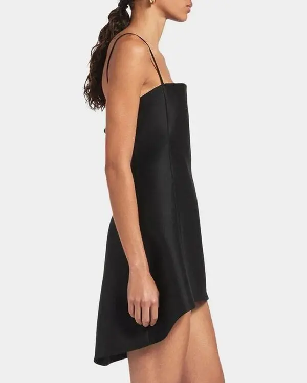 Balenciaga Square-neck High-low Mini Babydoll Dress