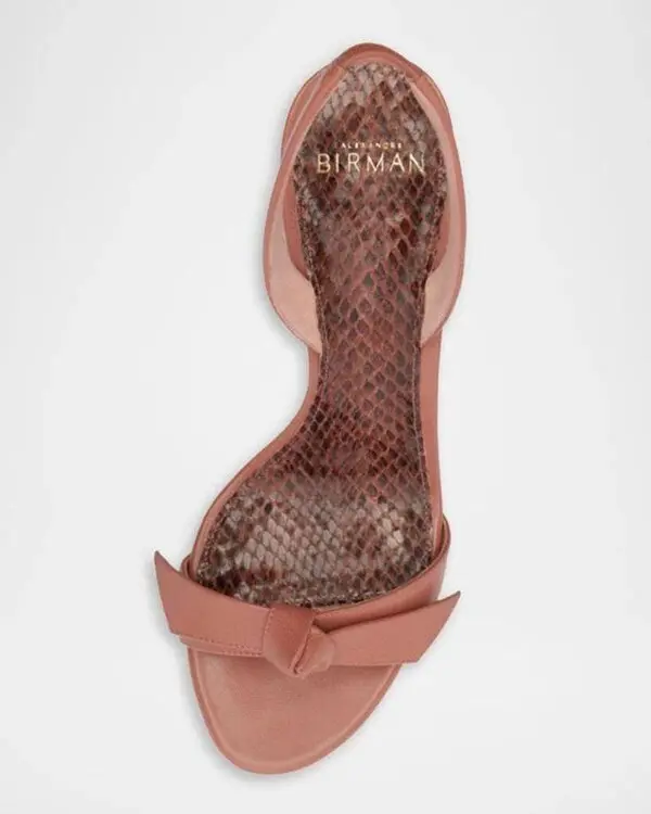 ALEXANDRE BIRMAN 60mm Clarita Leather Slingback Sandals